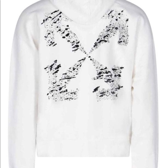 Off-White | Shirts | Bnwt Offwhite Paint Splat Arrow Hoodie | Poshmark
